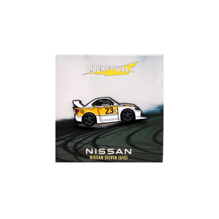 Leen Customs Pin Badge LB-Super Silhouette S15 SILVIA White / Yellow ...