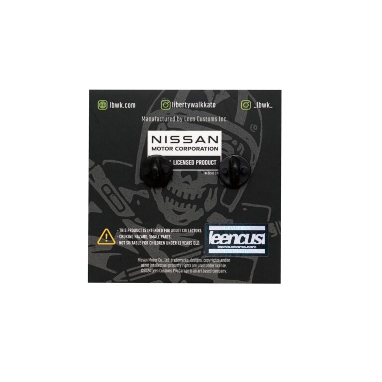 Leen Customs Pin Badge LB-ER34 Super Silhouette SKYLINE White/Yellow ...