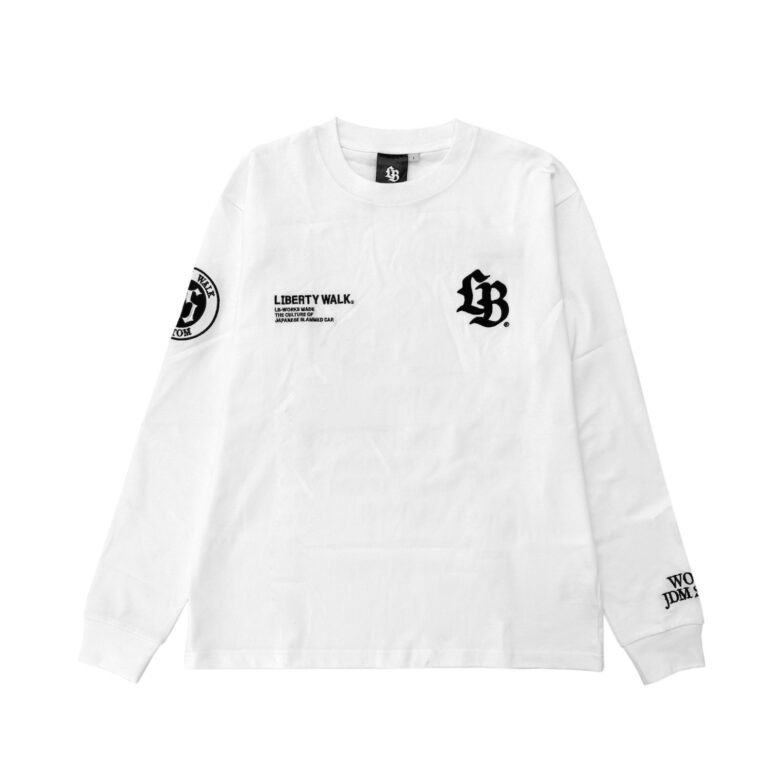LB Thorn Logo Long Embroidery Sleeve Tee White - LB-ONLINE STORE
