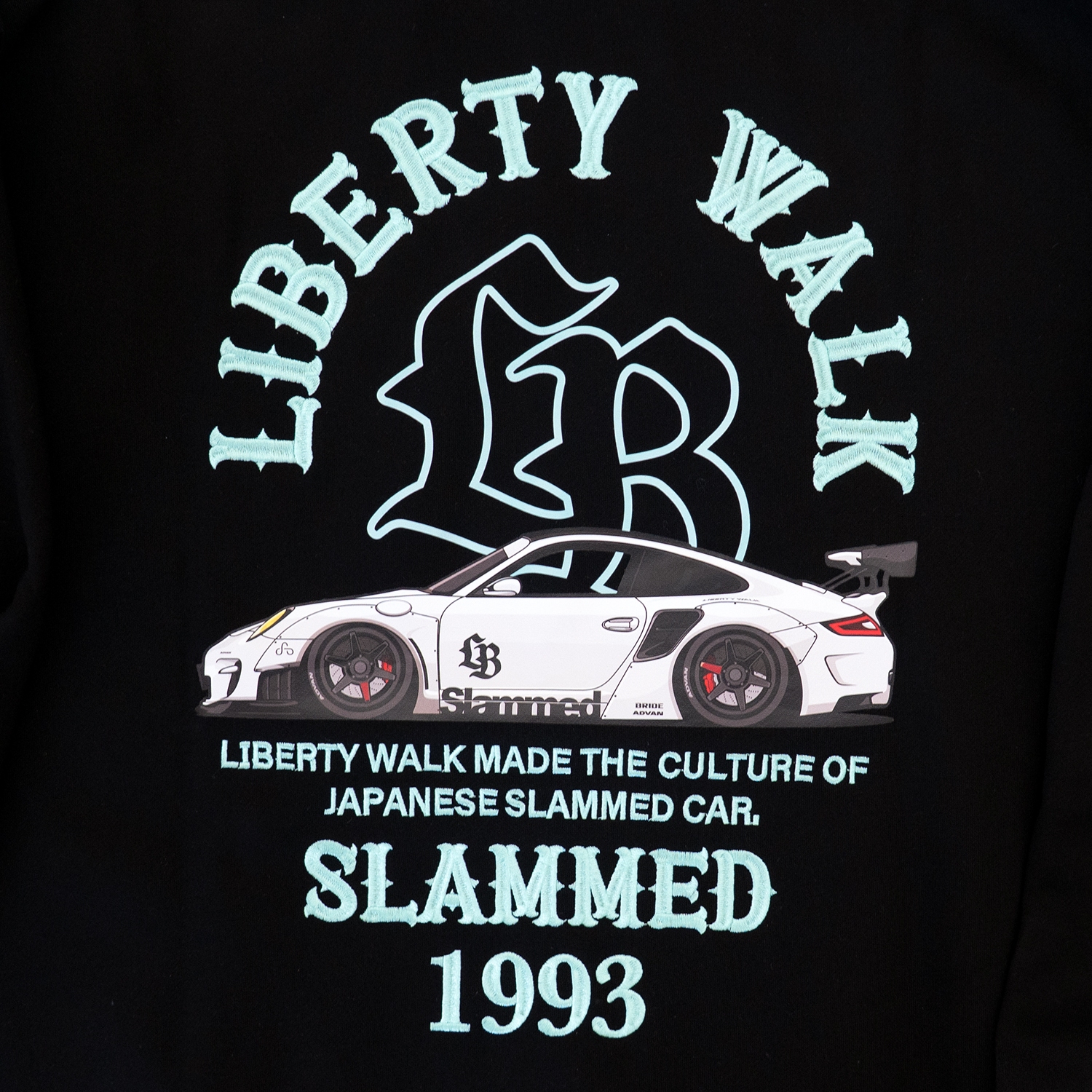 LB Slammed Embroidery Logo Porsche Hoodie Black - LB-ONLINE STORE